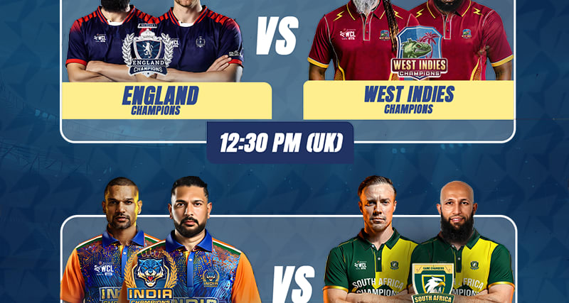 WCL 2025 - England vs West Indies & India vs South Africa - Tickets | Fever