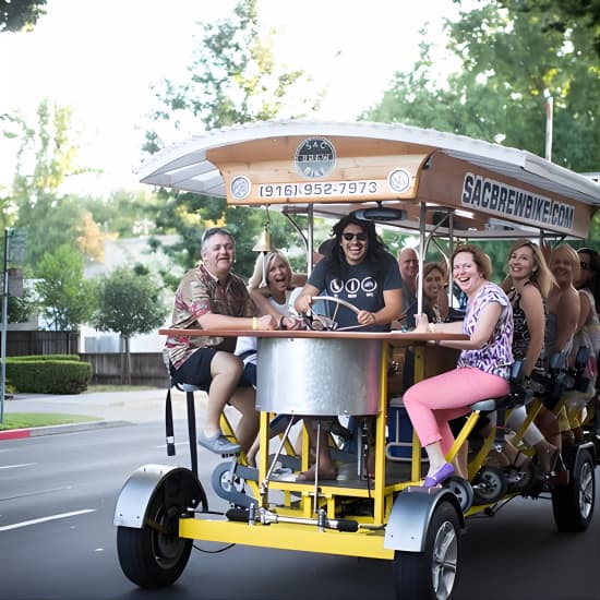 Pedal, Drink, and Bar hop through Sacramento on a 15 seat Beer Bike ...