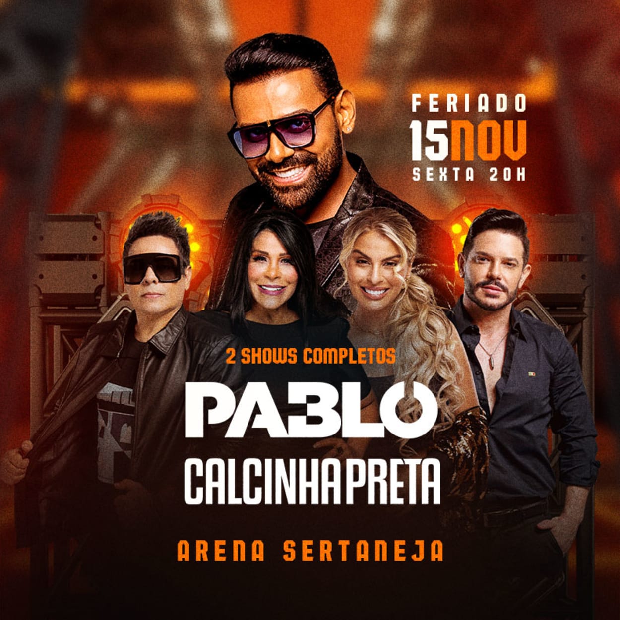 Show do Pablo e Calcinha Preta no Arena Sertaneja - São Paulo | Fever